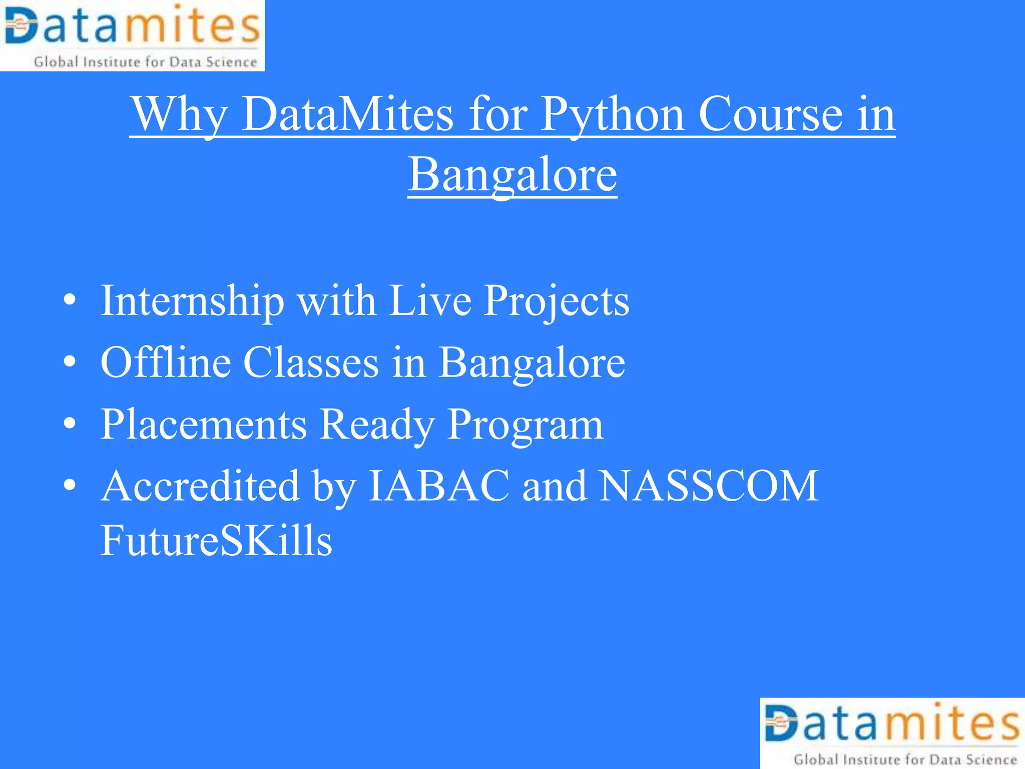Python Course In Bangalore Ppt