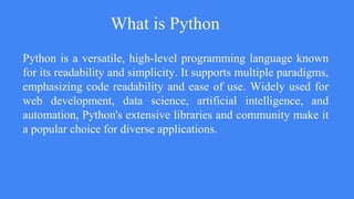 Python Course In Bangalore | PPT