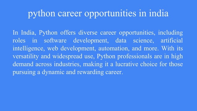 Python Course In Bangalore | PPT