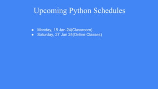 Python Course In Bangalore | PPT