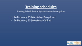 Python programming courses in bangalore | PPTX