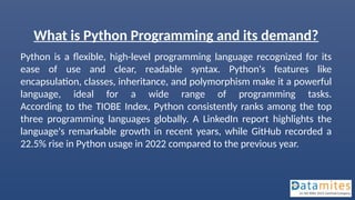 Python programming courses in coimbatore | PPT
