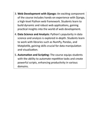 Python Course in Delhi.pdf | Programming Languages | Computing