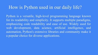 Python Course In Kolkata | PPT
