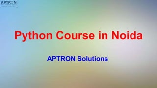 Python Course in Noida. pptx | PPT