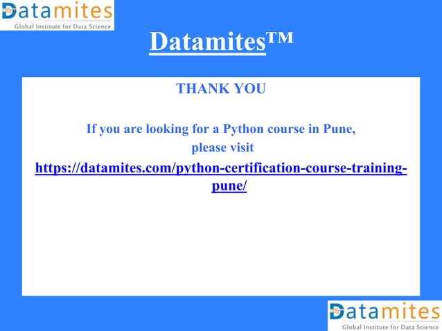 Python Course In Pune Ppt 