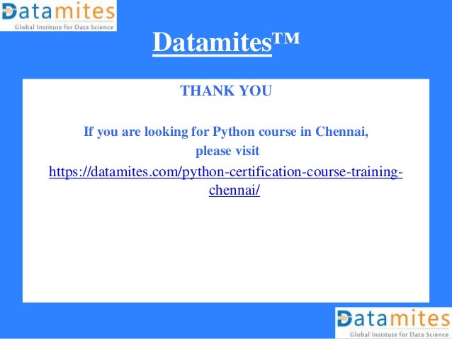 Python Courses in Chennai - PPT | PPT