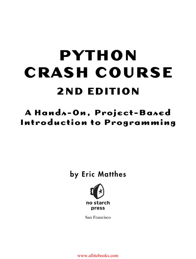 Python Crash Course 2nd Edition Pdf