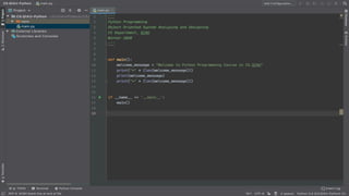 Python Programming - Introduction | PPT