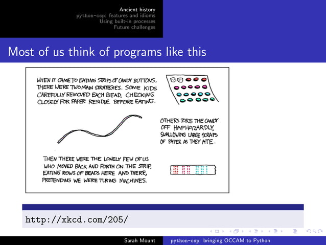python-csp: bringing OCCAM to Python | PPT