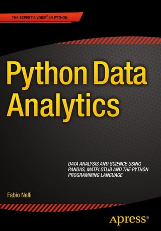 Python Data Analytics Data Analysis and Science Using Pandas ...