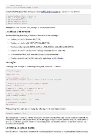 Python database access | PDF