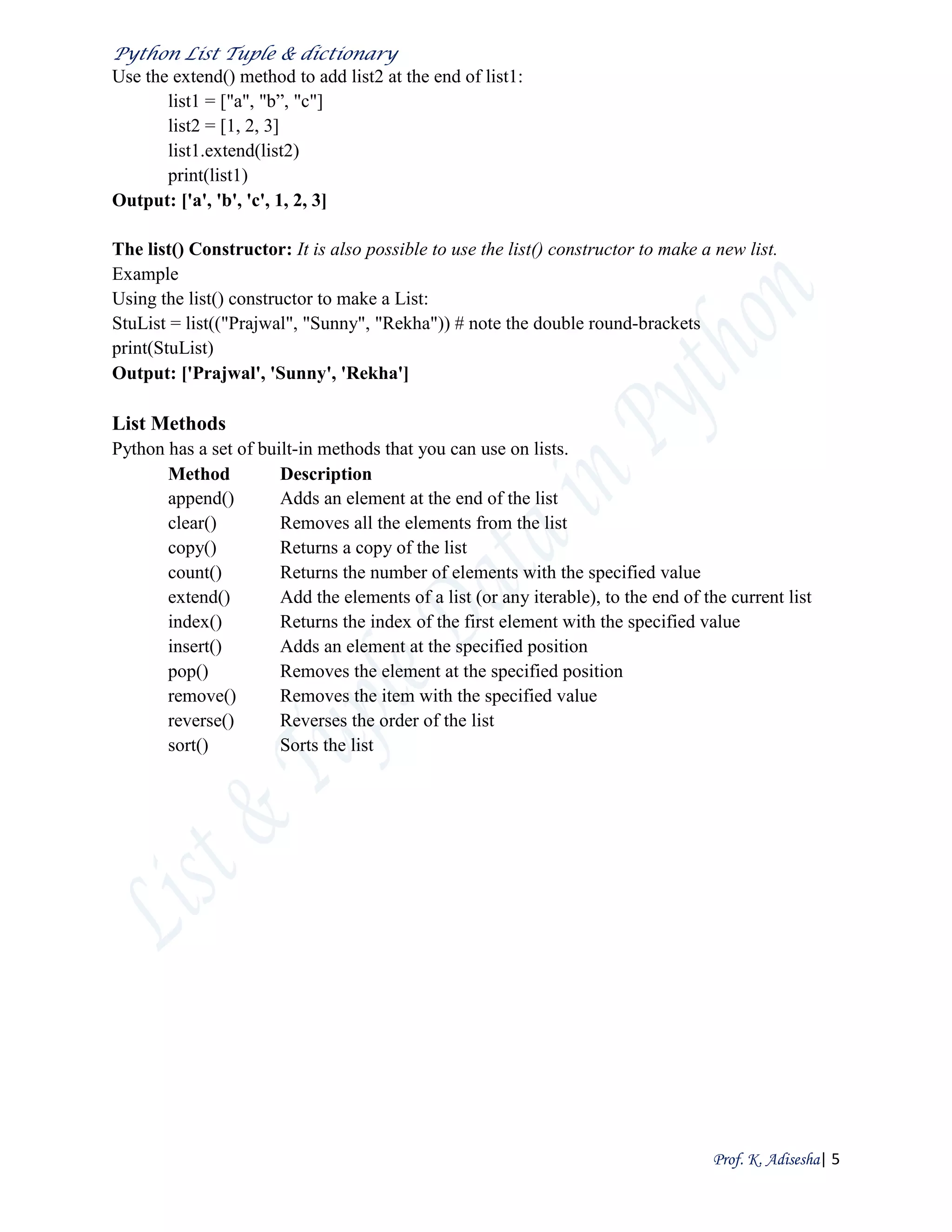 Python Data Handling Notes Pdf