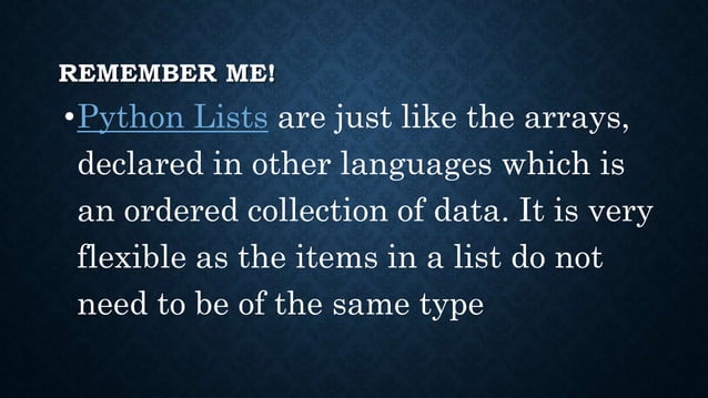 PYTHON DATA STRUCTURE.pptx | Programming Languages | Computing