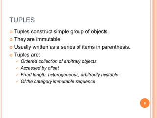 Python data structures | PPTX