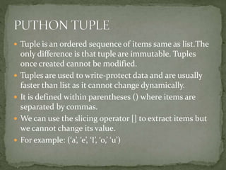 Python data type | PPT