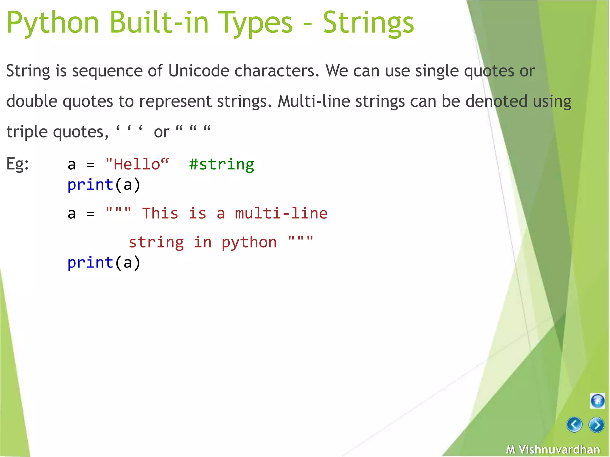 Python Datatypes Pptx