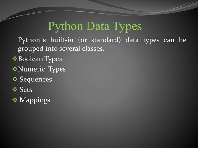 Python Datatypes by SujithKumar | PPT | Free Download