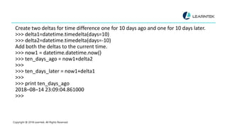 Python datetime | PPTX