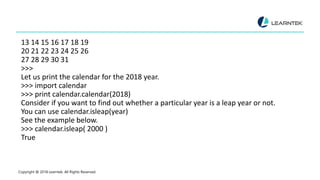Python datetime | PPTX