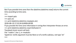Python datetime | PPTX