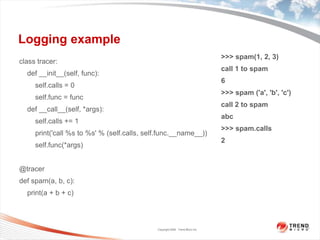 Python decorators | PPTX