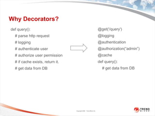 Python decorators | PPTX