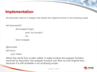 Python decorators | PPTX