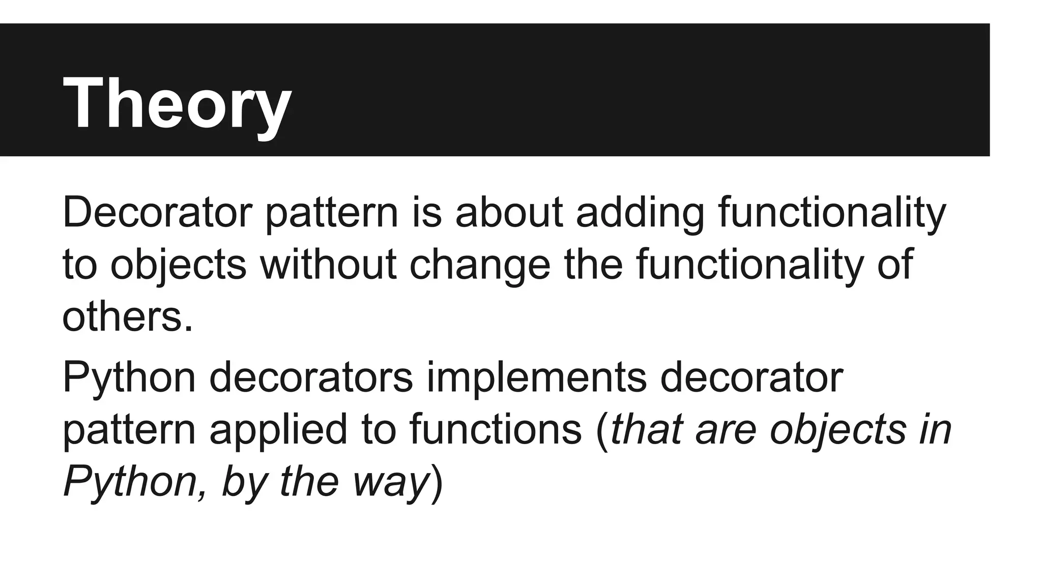 Python decorators | PPT