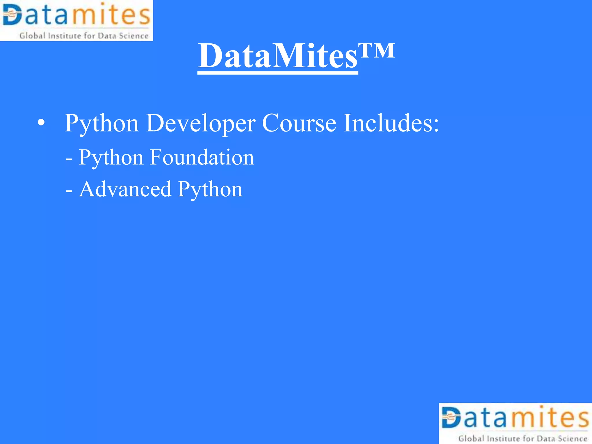 Python Developer Course In Ahmedabad-April | PPT
