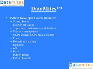 Python Developer Course In Bangalore-January | PPT