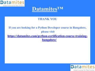Python Developer Course In Bangalore-January | PPT