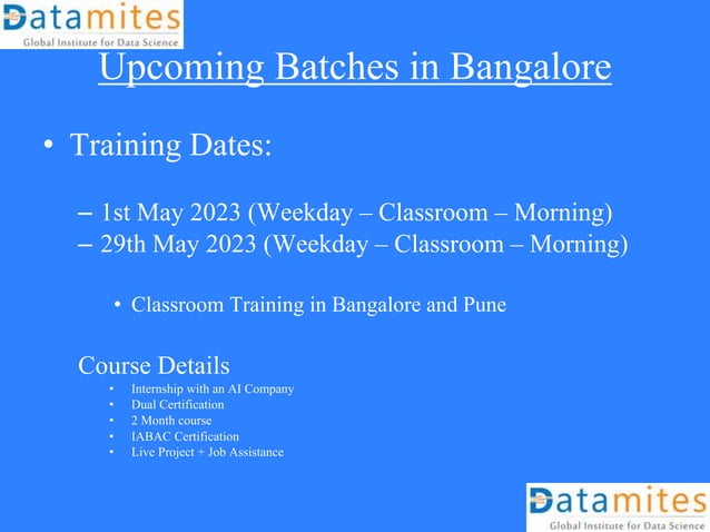Python Developer Course In Bangalore-May | PPT