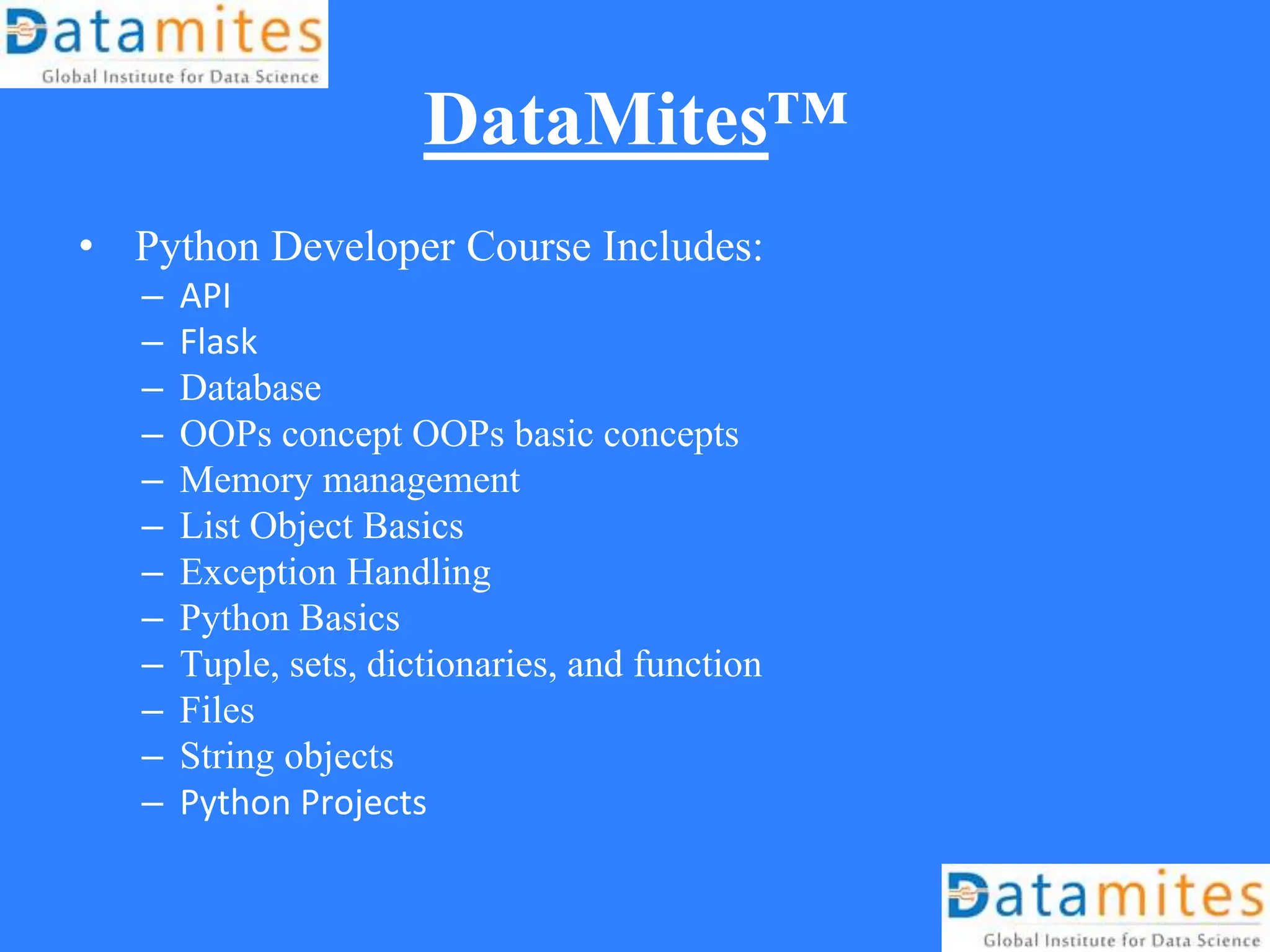 Python Developer Course In Hyderabad-May | PPT