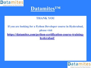 Python Developer Course In Hyderabad-May | PPT