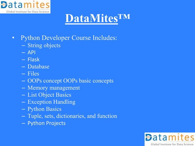 Python Developer Course In Pune-April | PPT