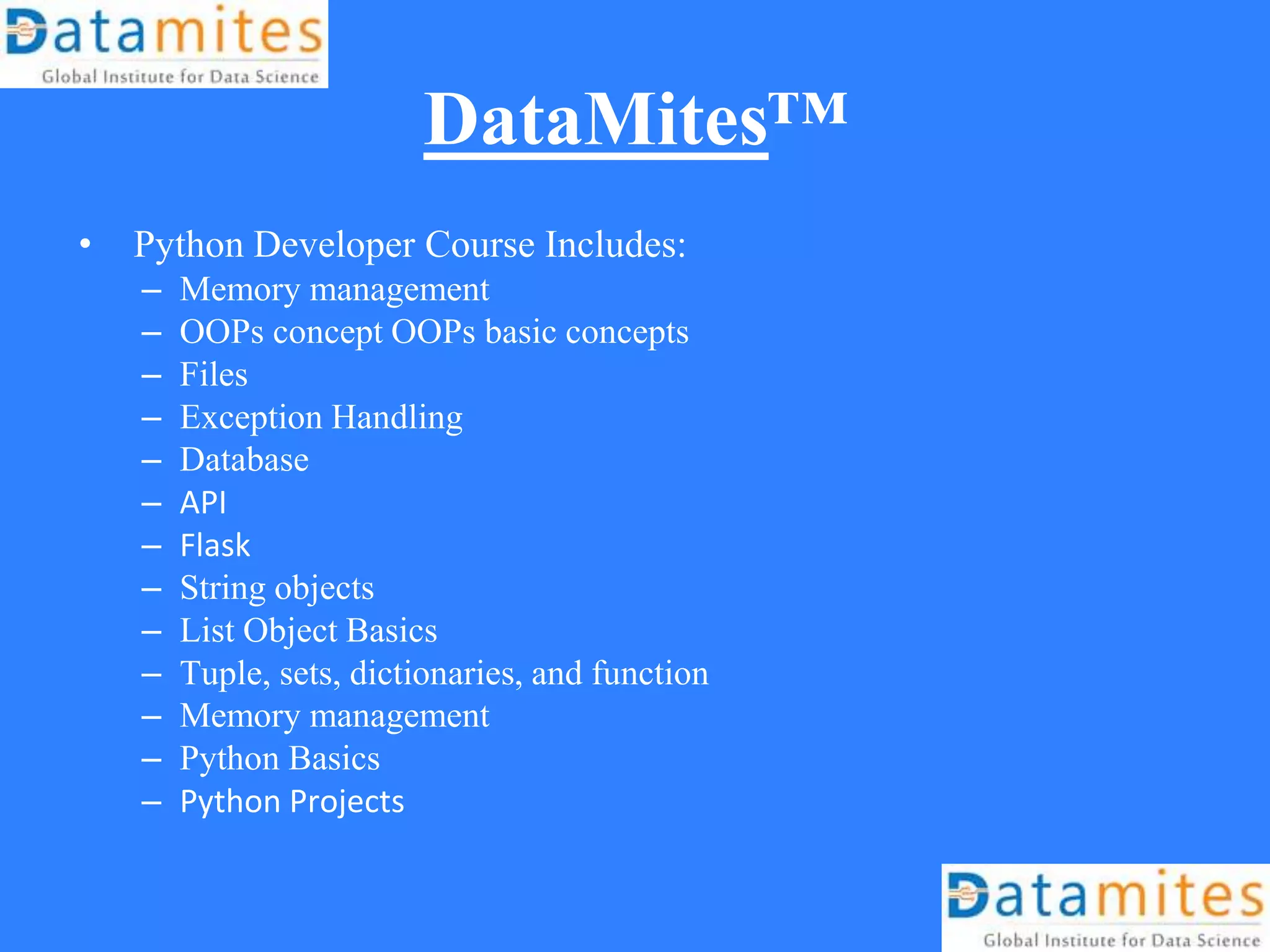 Python Developer Course In Pune-January | PPT