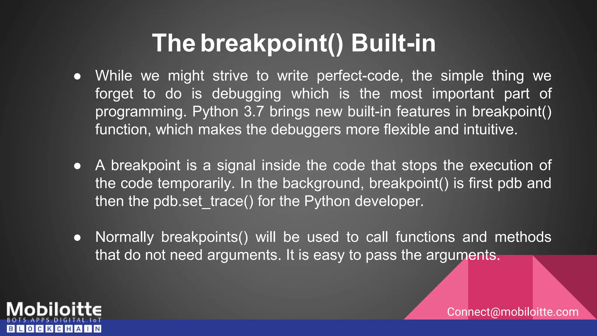 Python Version 3.7 | PPT