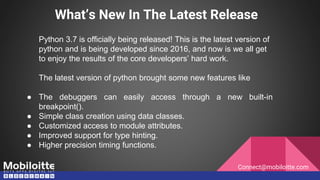 Python Version 3.7 | PPTX