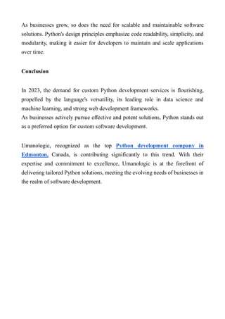 Python Development Services | Umano Logic | PDF