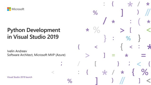 Python Development in VS2019 | PPT