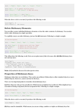 Python dictionary | PDF