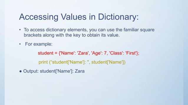 Python Dictionary Pptx Programming Languages Computing