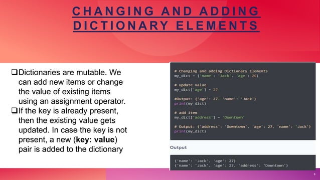 Python Dictionarypptx Programming Languages Computing