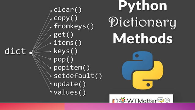 Python Dictionary.pptx | Programming Languages | Computing