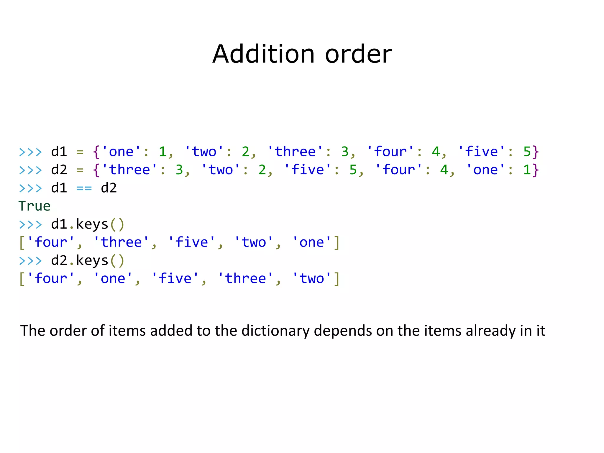 Python dictionary : past, present, future | PPT
