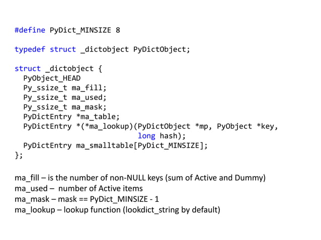 Python dictionary : past, present, future | PPT