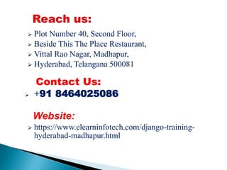 Python Django Training in Hyderabad | PPT