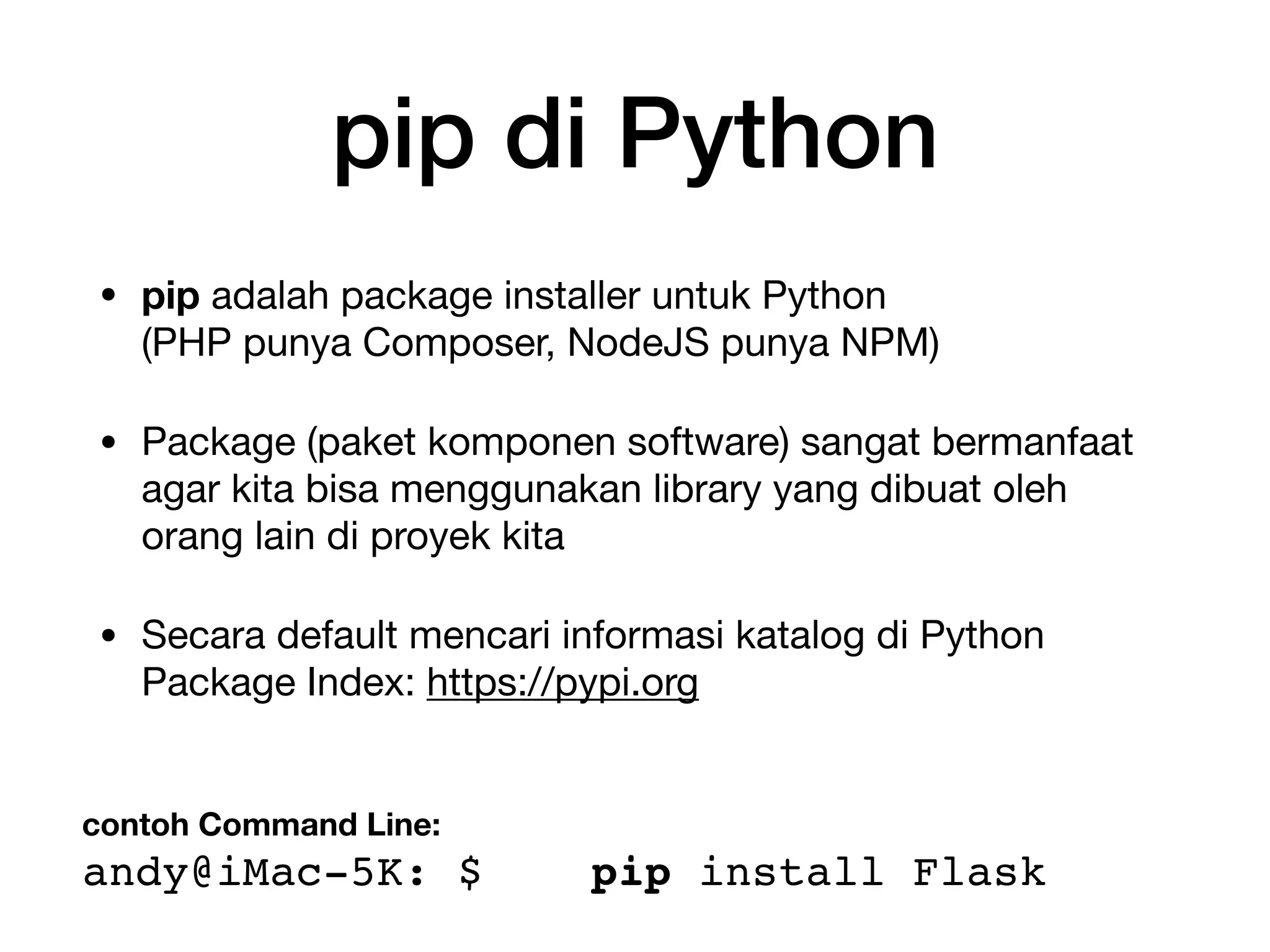PythonDojo: pip dan virtualenv | PDF