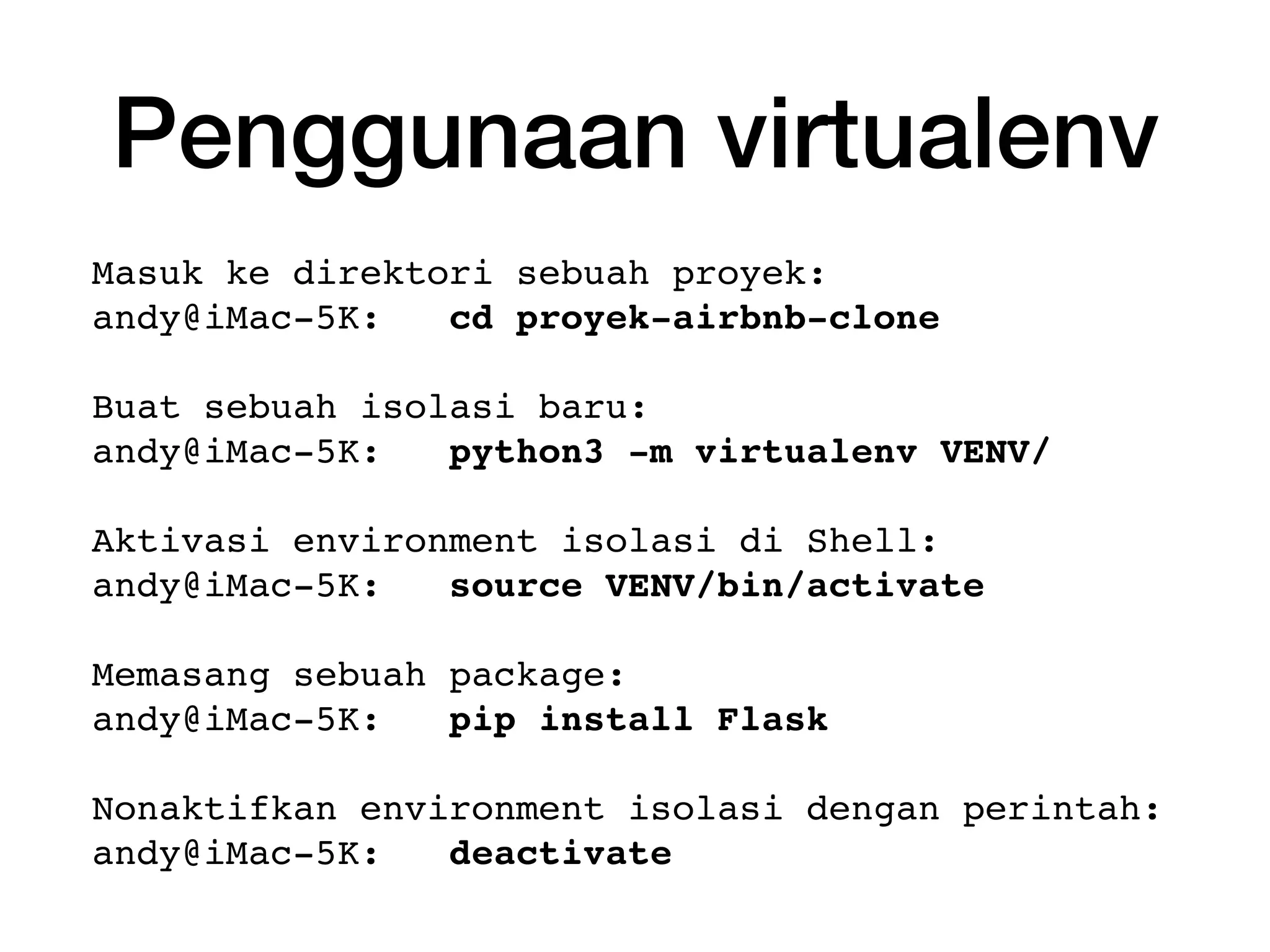 PythonDojo: pip dan virtualenv | PDF